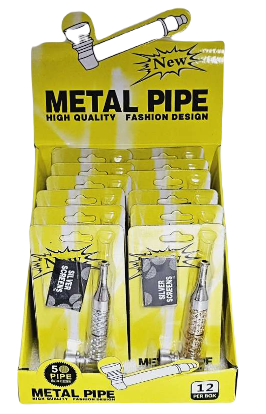 (48) 9CM Metal Pipe With Screen Display 12pk – Xeno Imports