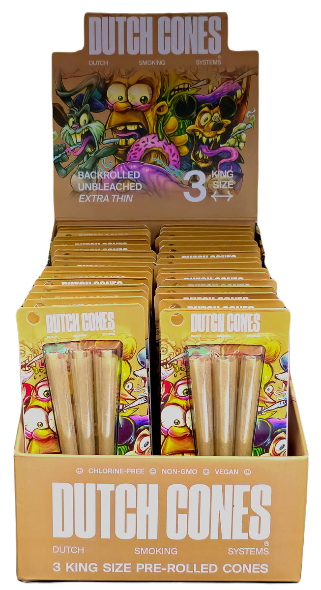 Dutch Cones Unbleached Extra Thin 32pk – Xeno Imports