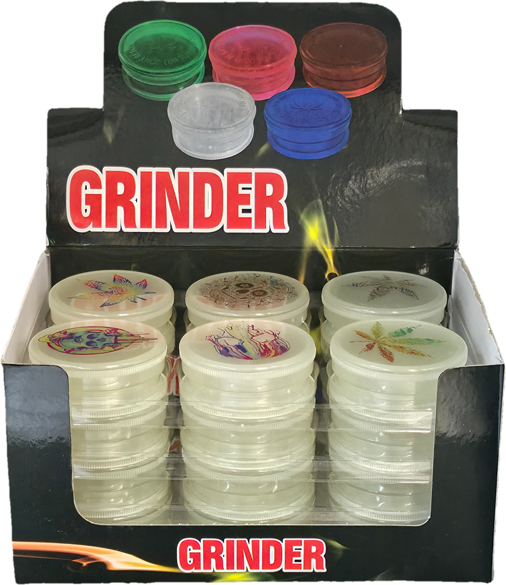 Glow In The Dark 55mm 3pc Plastic Grinder 24pk – Xeno Imports